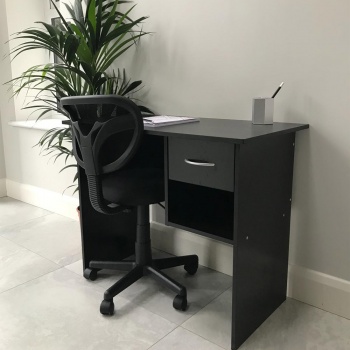 RayGar Computer Desk with Drawer and Open Storage Space for Home and ...