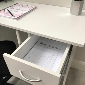 RayGar Computer Desk with Drawer and Open Storage Space for Home and ...