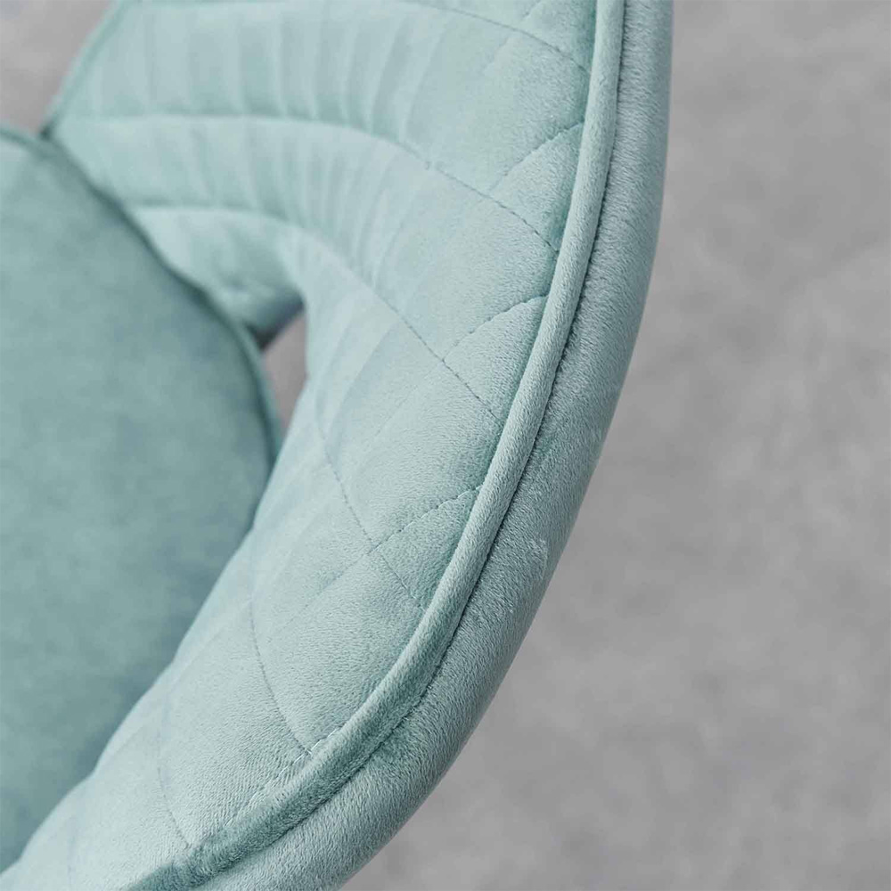 RayGar Dining Chairs Hope Fabric Set of 2 - Teal Blue | Free & Fast P&P
