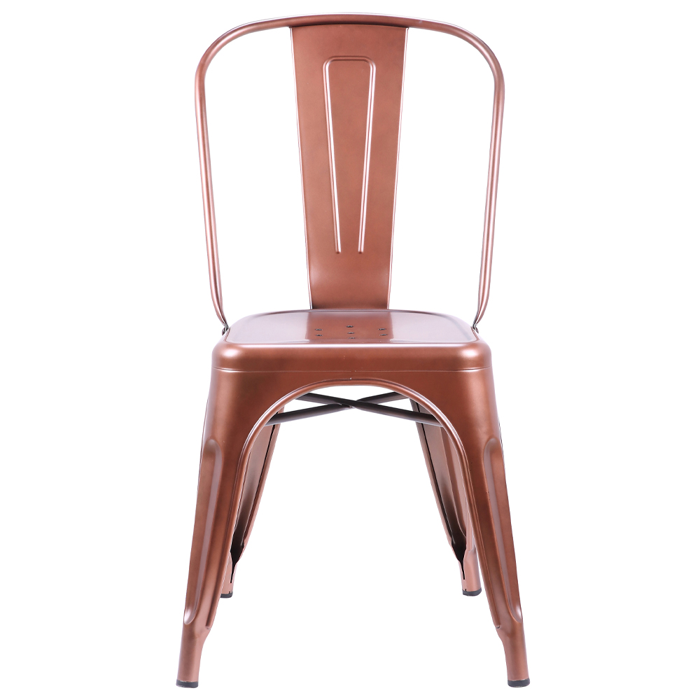 Pollux Metal Chair for Home Bar Restaurant x 2 - Copper | Free & Fast P&P