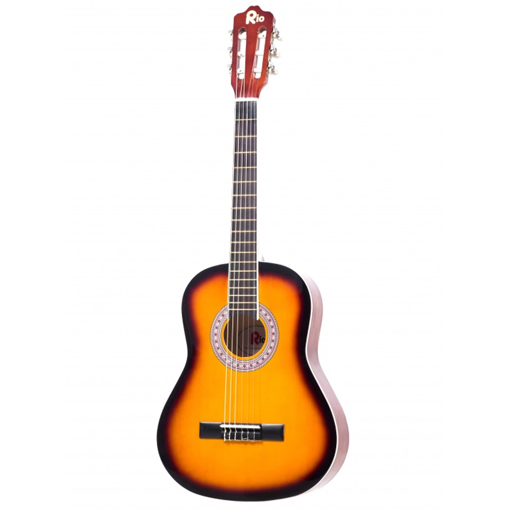 Rio 4/4 size (39") Acoustic Classical Guitar - Sunburst | Free & Fast P&P