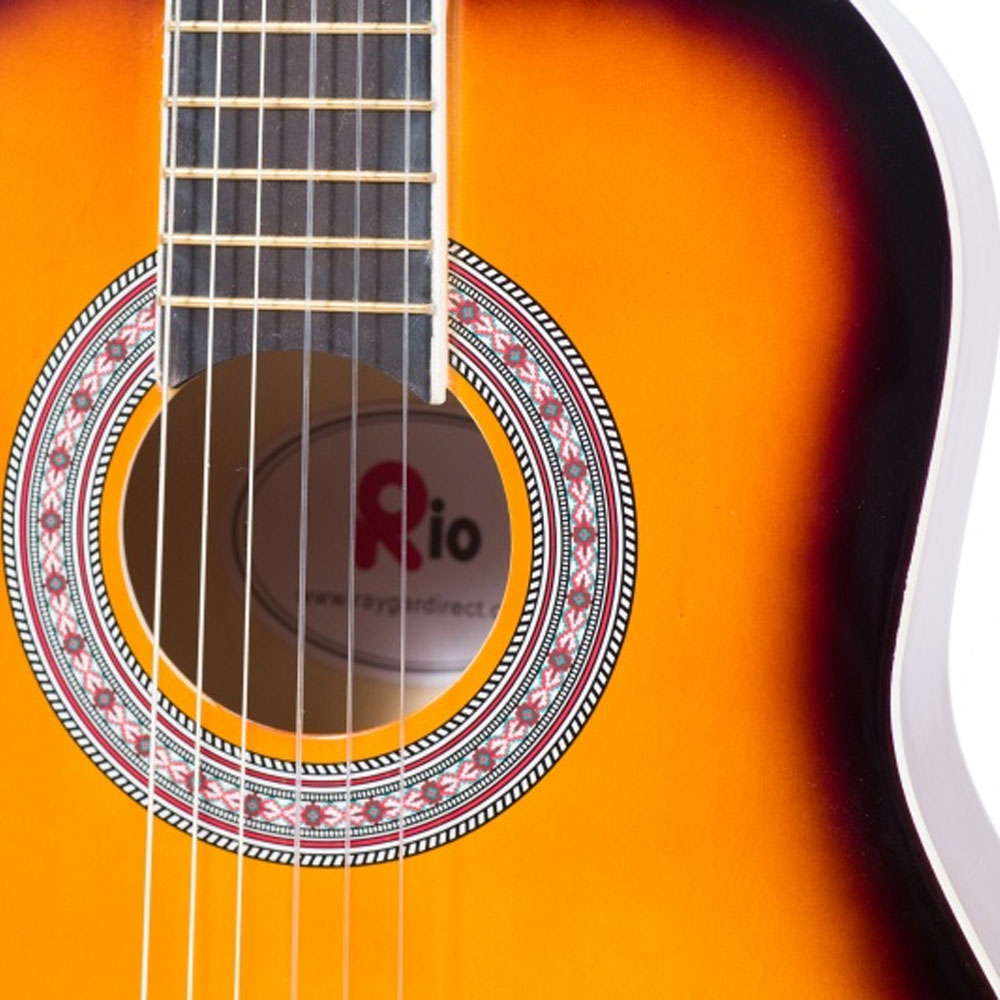 Rio 4/4 size (39") Acoustic Classical Guitar - Sunburst | Free & Fast P&P