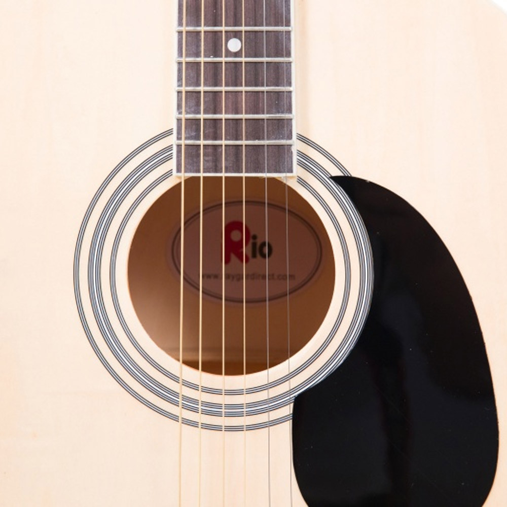 Rio 4/4 size (41") Acoustic Dreadnought Guitar - Natural | Free & Fast P&P