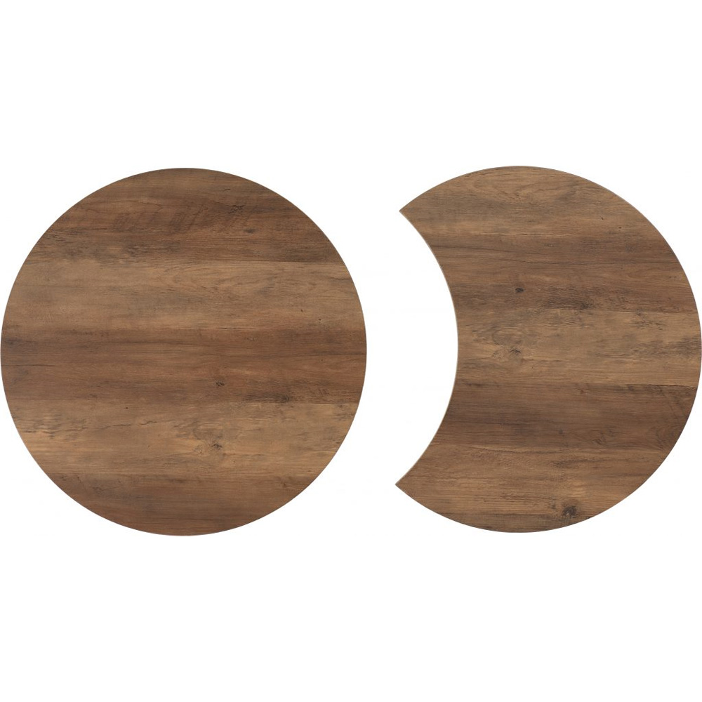 Athens Round Duo Coffee Table Set - Oak Effect | Free & Fast P&P