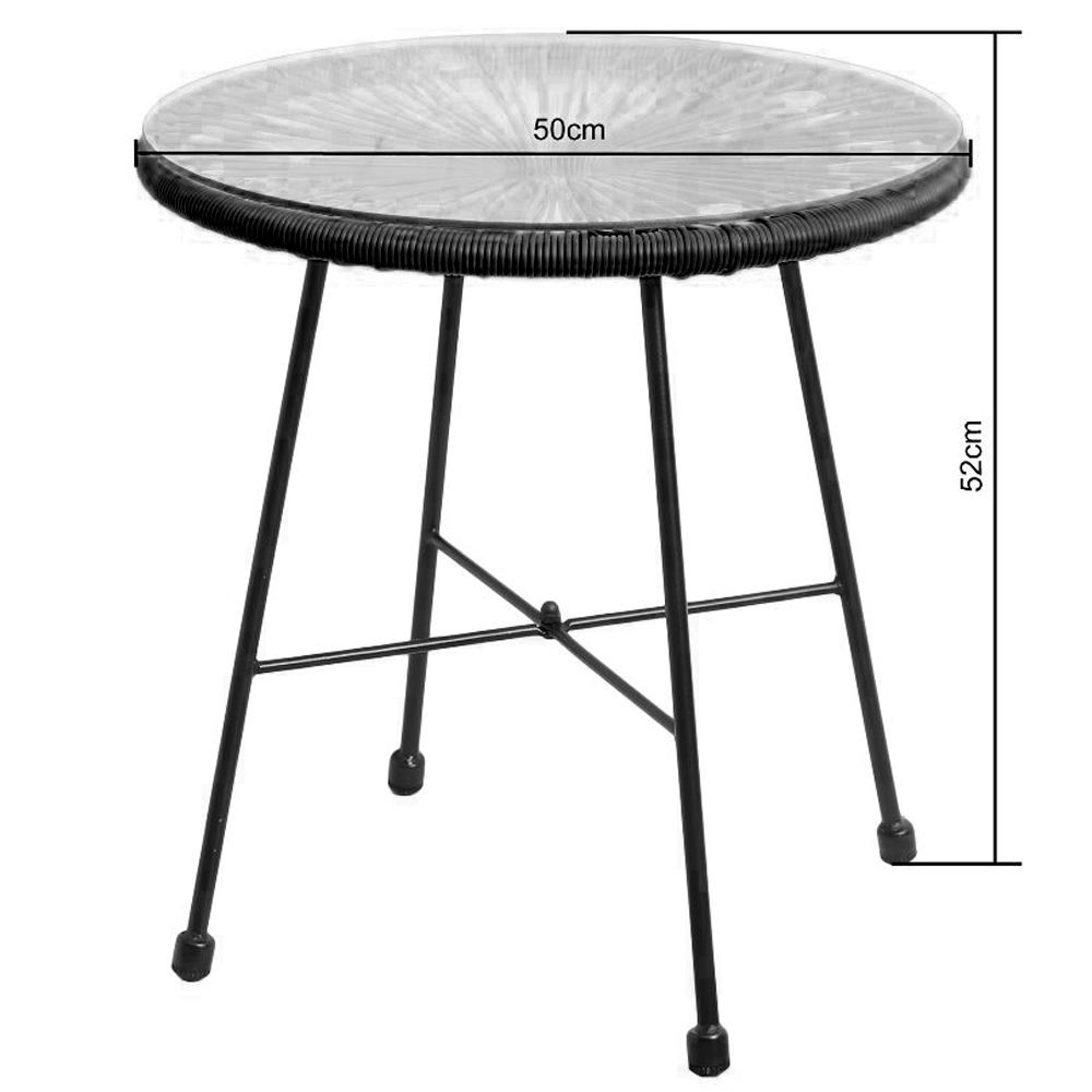 RayGar 3pcs Bistro Egg Designer String Chair Indoor & Garden Set ...