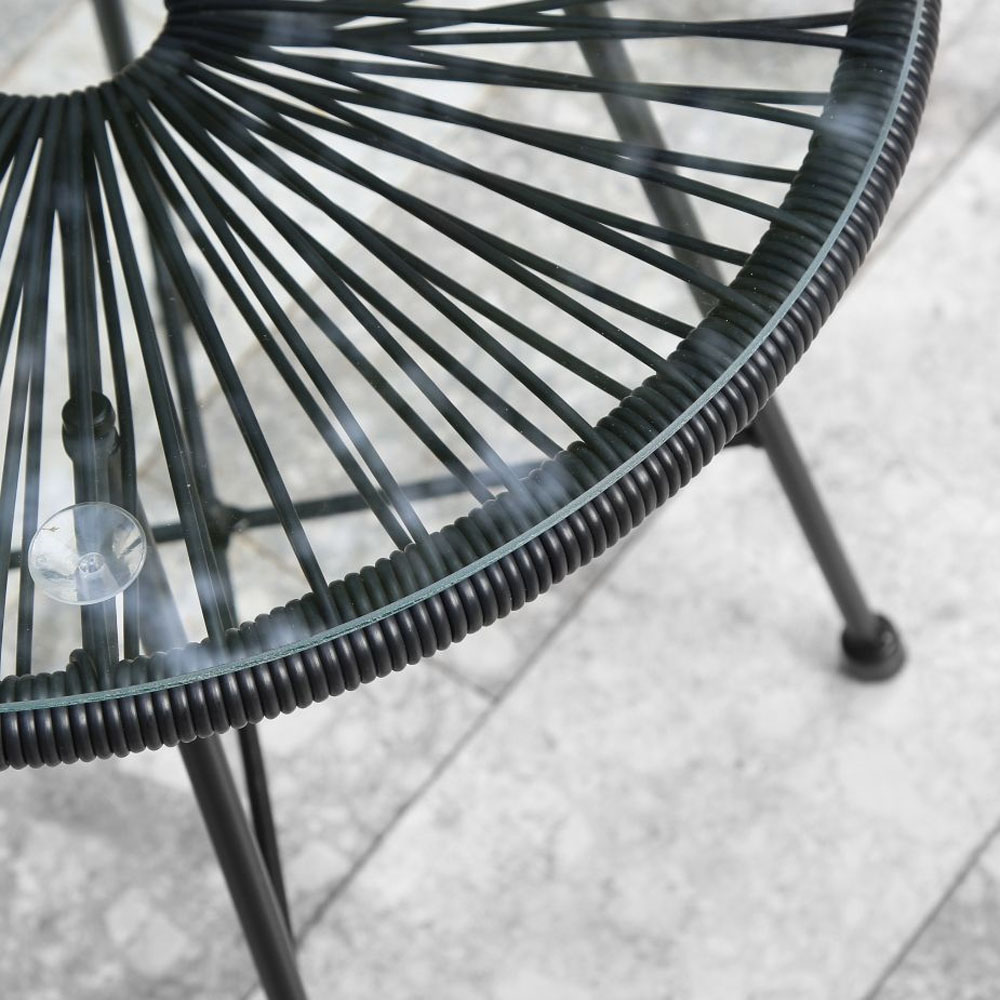 RayGar 3pcs Bistro Egg Designer String Chair Indoor & Garden Set ...