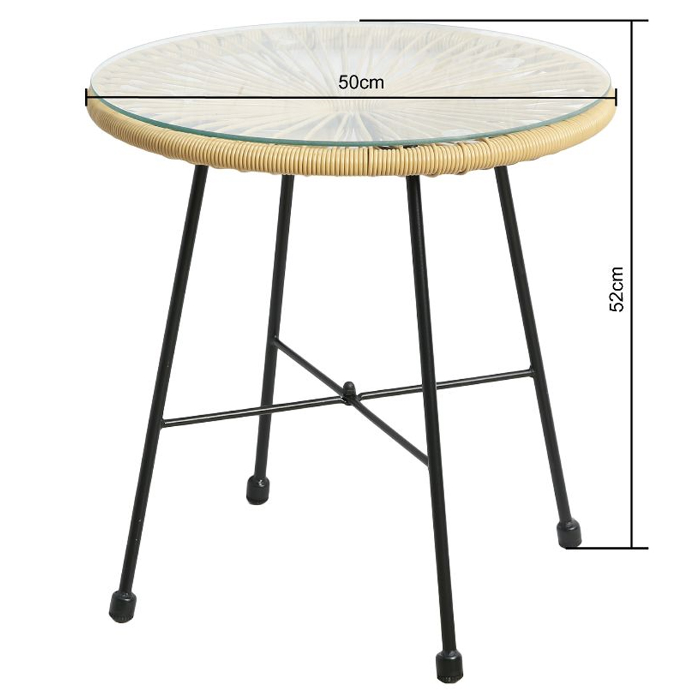 RayGar 3pcs Bistro Egg Designer String Chair Indoor & Garden Set ...