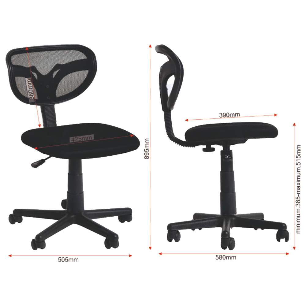 Clifton Standard Computer Chair - Black | Free & Fast P&P