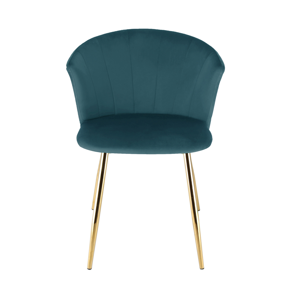 RayGar Ella Dining Chair in Velvet - Teal | Free & Fast P&P