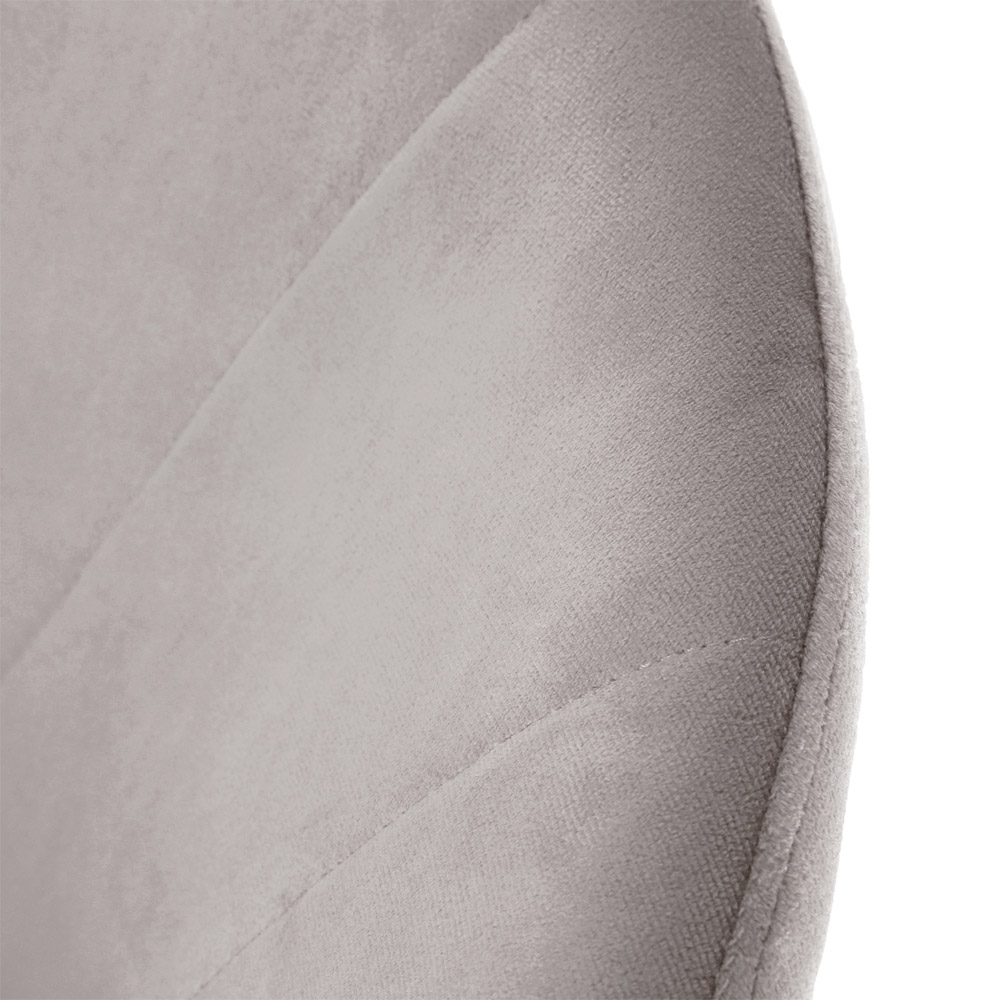 RayGar Ella Dining Chair in Velvet - Taupe | Free & Fast P&P