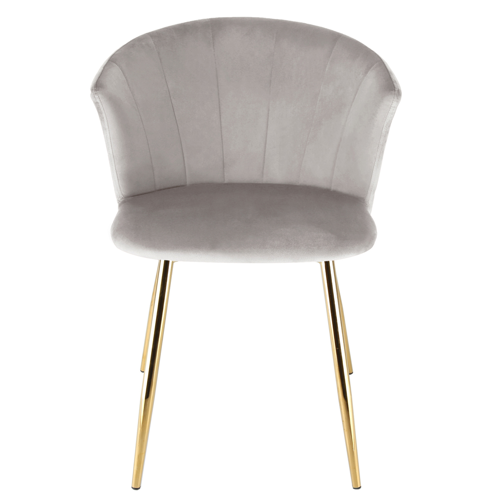 RayGar Ella Dining Chair in Velvet - Taupe | Free & Fast P&P