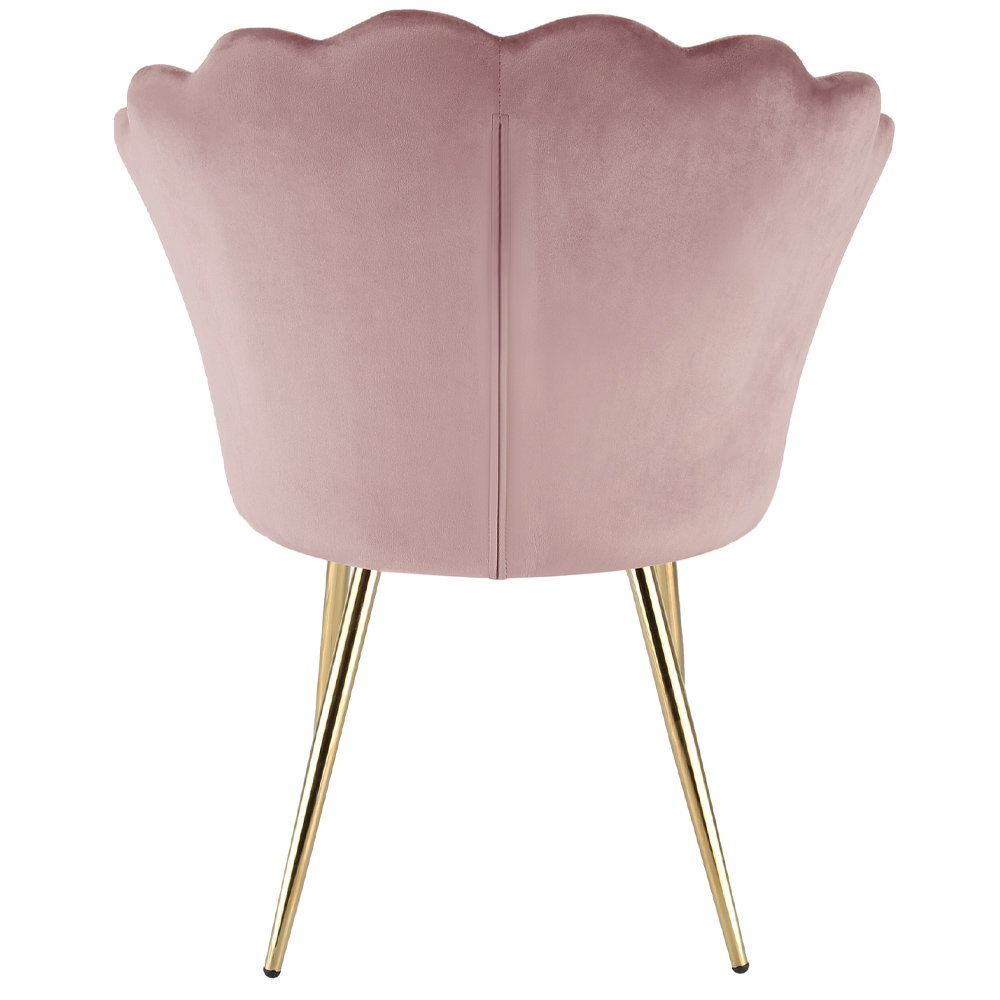Genesis Freya Accent Chair with Petal Back Scallop Chair in Velvet ...