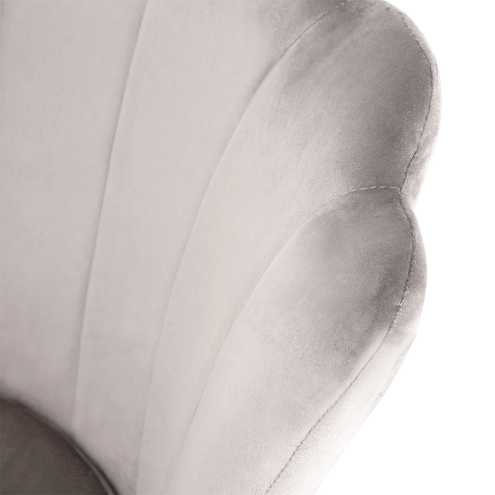 Genesis Freya Accent Chair with Petal Back Scallop Chair in Velvet ...