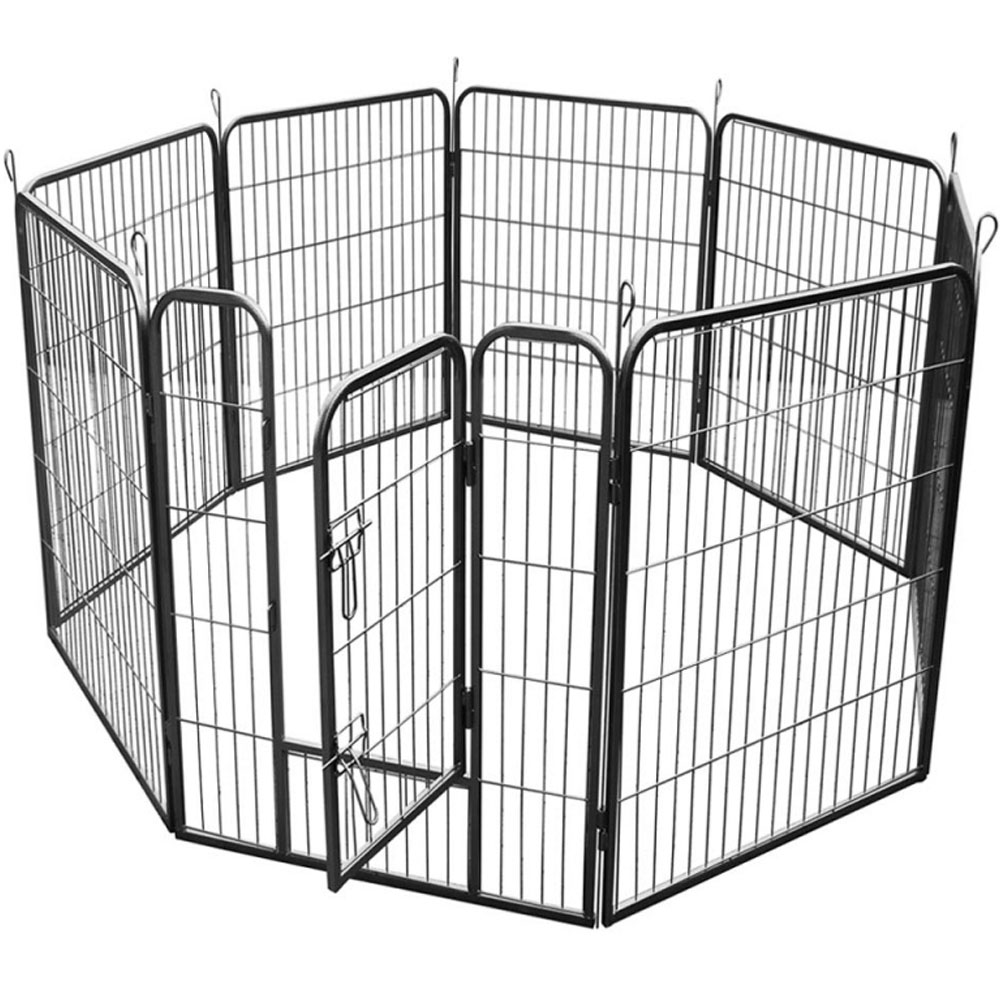RayGar Heavy Duty 8 Panel Pet Dog Play Pen Run Enclosure - Medium ...
