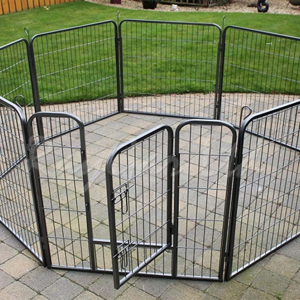 RayGar Heavy Duty 8 Panel Pet Dog Play Pen Run Enclosure - Medium ...