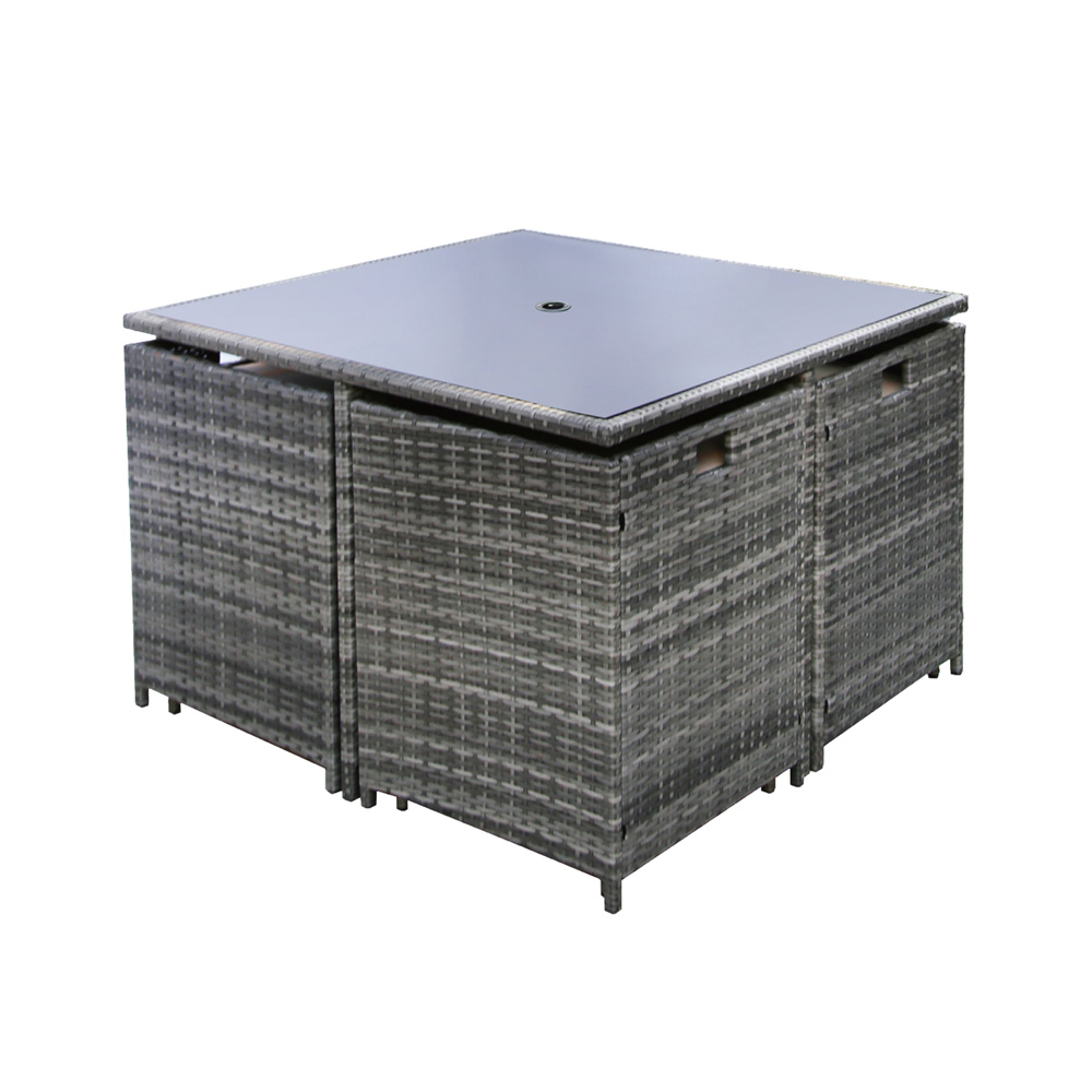 Hera Deluxe Rattan 8 Seater Dining Cube Garden Furniture Patio Set w ...