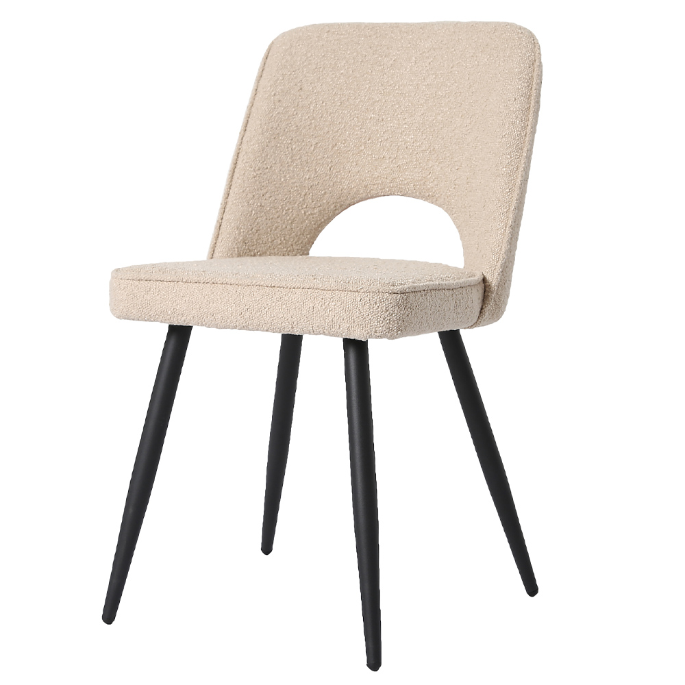RayGar Dining Chair Hope Boucle Fabric - Cream | Free & Fast P&P