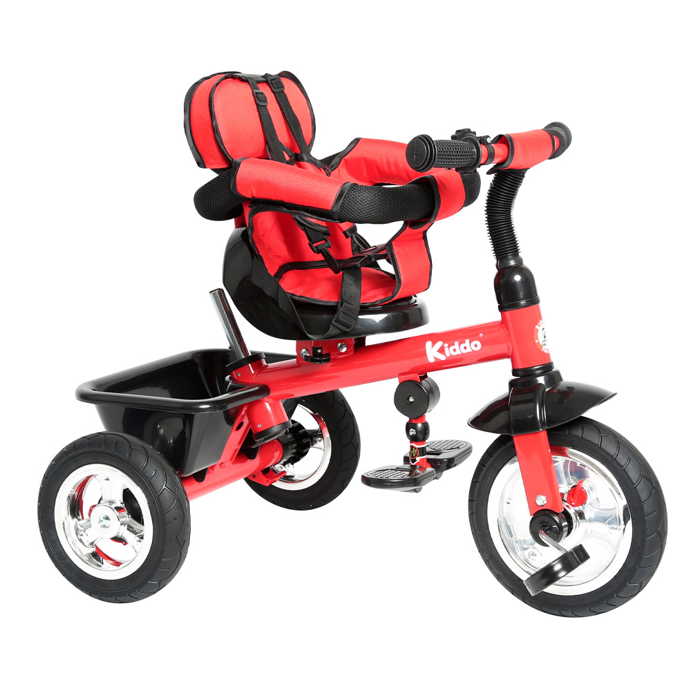 Kiddo Trike 4-in-1 Improved Smart Design with Added Features - Red ...