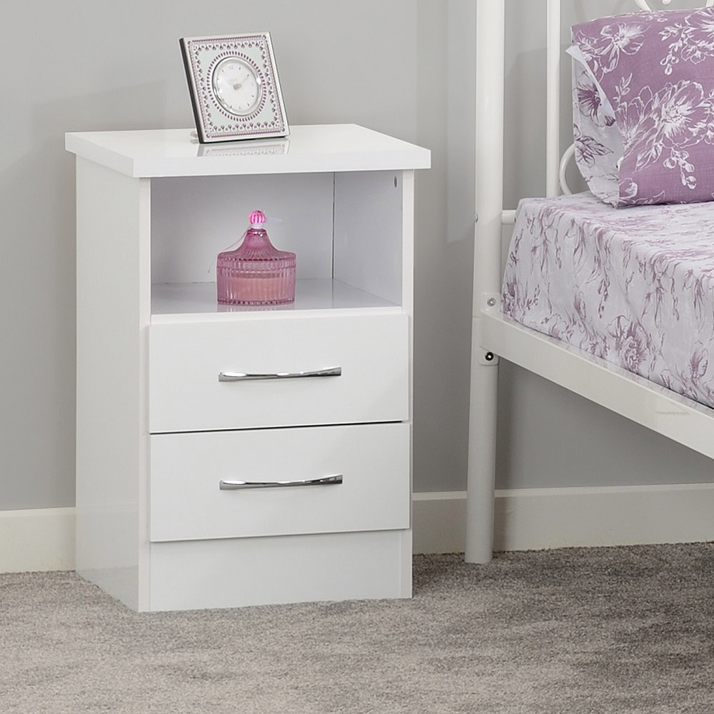 nevada, bedside, white, gloss | Free & Fast P&P