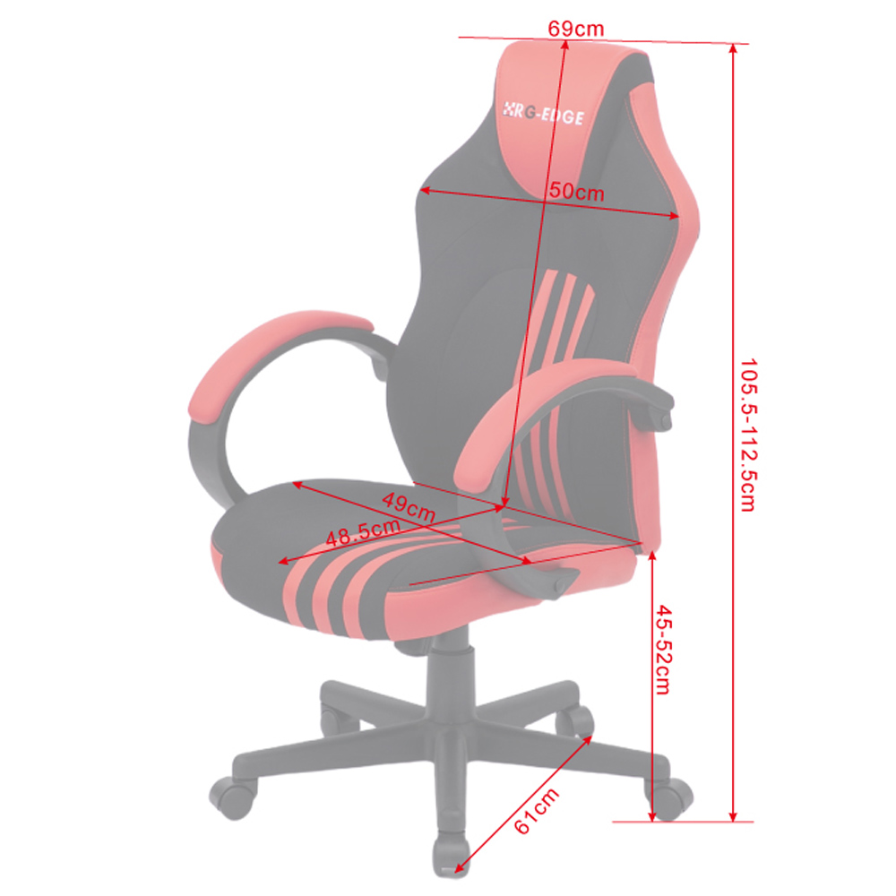 RG-EDGE Gaming Style Office Computer Chair – Ergonomic Swivel Desk ...